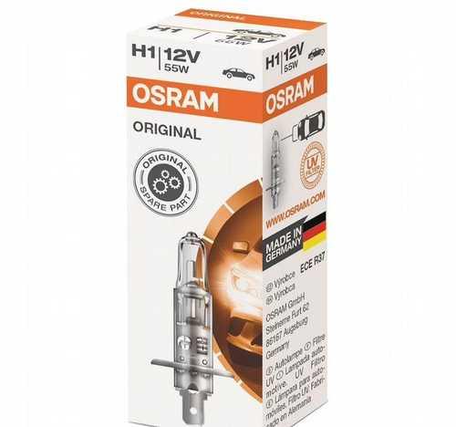 Лампа галогенная osram H1 Original 12V 55W, 1шт