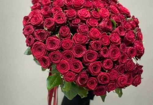 Розы 101 штука 70 см Эквадор