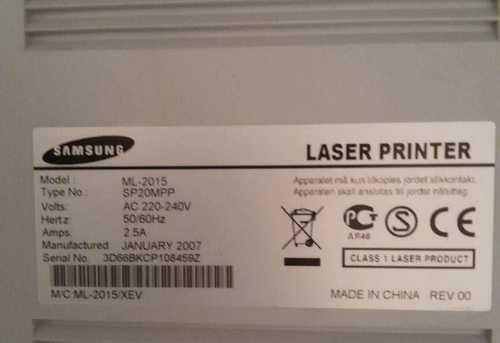 Принтер лазерный samsung ML 2015