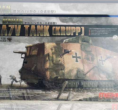 Сборная модель танка meng Танк German A7V Tank