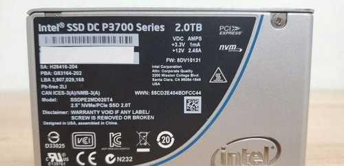 Серверные SSD Intel P3700 1.6 Gen3 x8