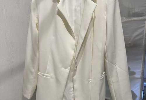 Пиджак белый молочный в стиле Massimo dutti