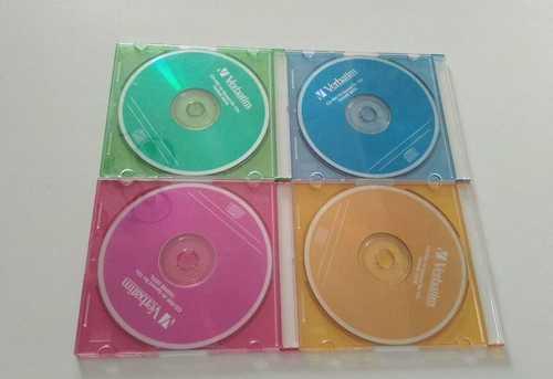 CD RW диски Verbatim цветные