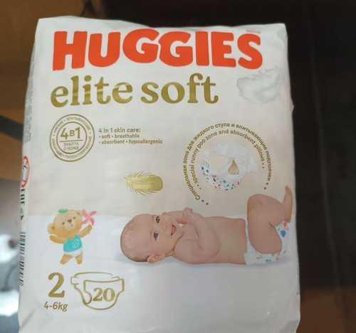 Подгузники хаггис elite soft 2