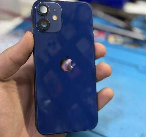 Корпус iPhone 12 mini blue в сборе оригинал