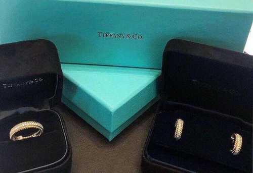 Золотой комплект Tiffany 12.1 гр 1.19 ct