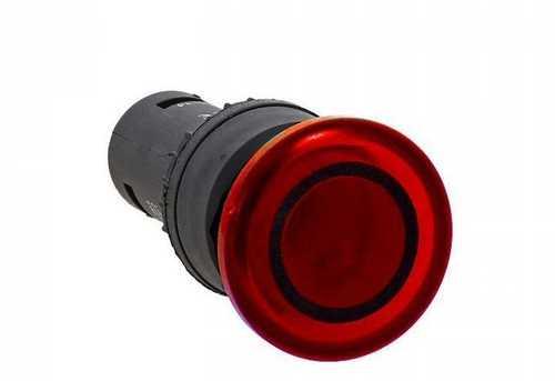 Кнопка SW2C-MD красная с подсветкой NC 24В Грибок