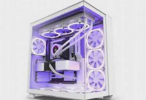 Корпус nzxt H9 Flow, ATX/Micro-ATX, Mid Tower, бел