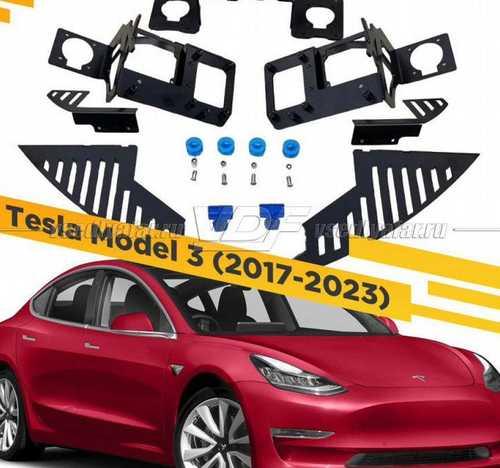 Рамки для установки линз в фары Tesla Model 3 2017