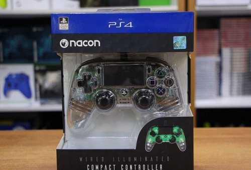 Геймпад Nacon Compact PS4/PC с зеленой подсветкой