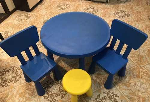 Детский стол и стулья IKEA