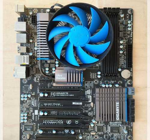 Комплект gigabyte GA-990FXA-UD5 R5 FX6300 кулер