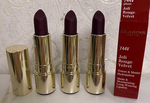 Clarins помада для губ Joli Rouge Velvet 744 V