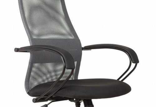 Кресло CH-607 темно-серый, черный, сетка,ткань