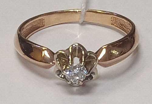 Золотое кольцо с бриллиантами (28400)