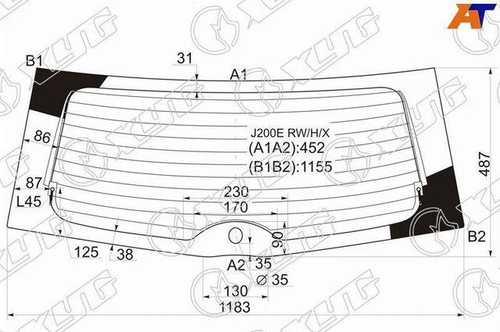 Стекло заднее Daihatsu Terios