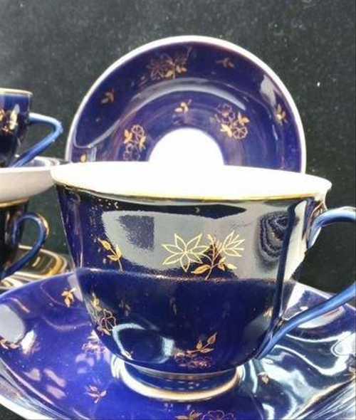 Большой чайный бокал с цветочным принтом лфз