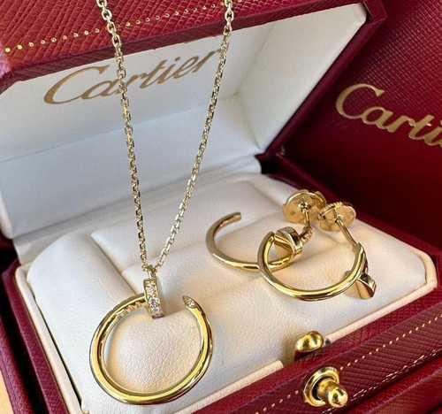 Золотой комплект cartier