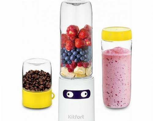 Блендер Kitfort Shake & Take "2 в 1" кт-3033-5 бел