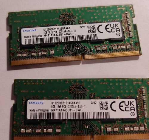 Sodimm ddr4 16gb 3200 M471A1K43EB1-CWE