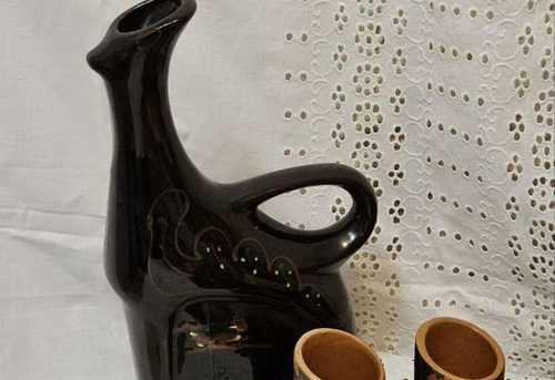 Графин (ваза) керамический со стаканами СССР