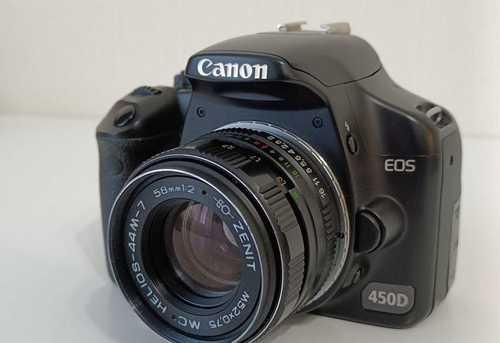 Canon EOS 450d + Helios 44M-7