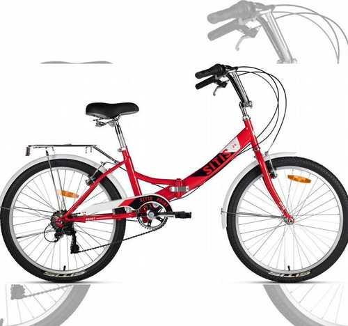 Велосипед sitis point 7sp 24" (2024) Red-Black-White Sta465