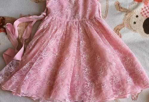 Платье красивое розовое 104-110