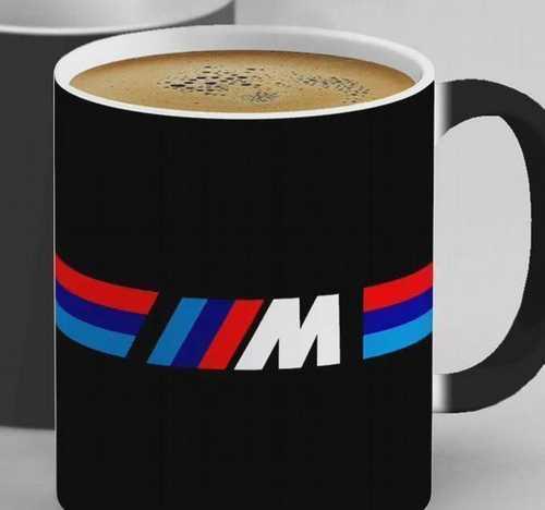 Кружка "BMW бмв M логотип с полосами, 330 мл