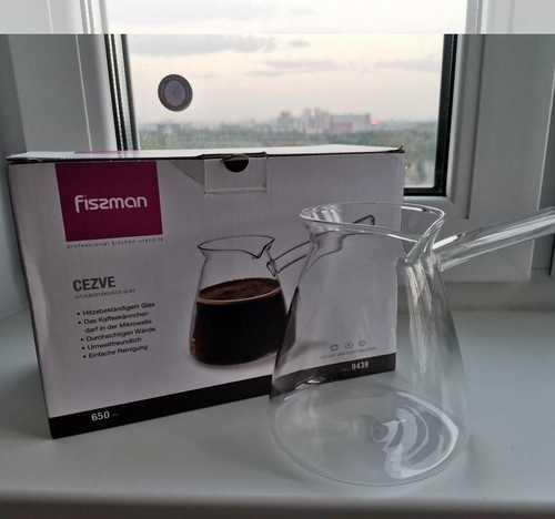 Новая стеклянная турка Fissman 500 мл