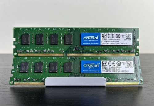 Оперативная память DDR3L 16Gb / Crucial 8+8