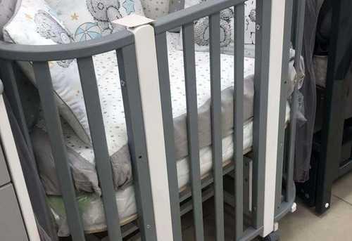 Кроватка детская Incanto Nuvola Lux 5в1 графит/бел
