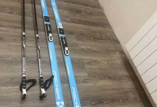 Комплект: лыжи+палки для лыж