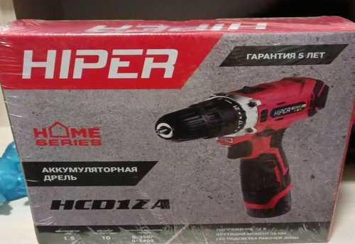 Дрель-шуруповерт hiper HCD12A, 1.5Ач