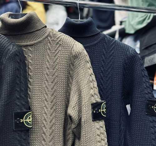 Свитера Водолазки Мужские Stone Island Зима