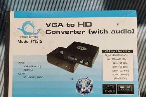 Конвертер из VGA в hdmi со звуком