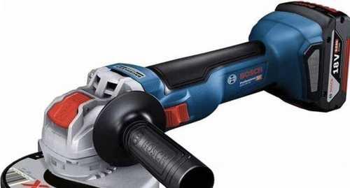 Ушм (болгарка) bosch GWX 18V-10, X-lock 2x 4.0Ач