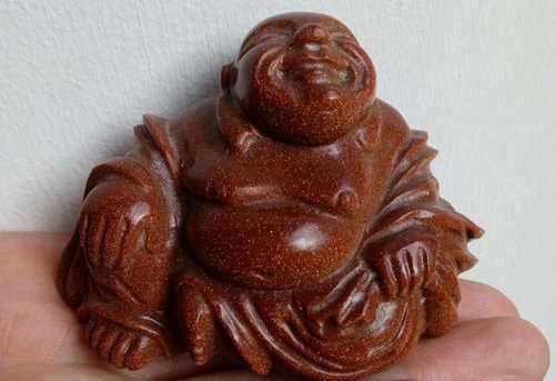 Старинная китайская статуэтка будда авантюрин