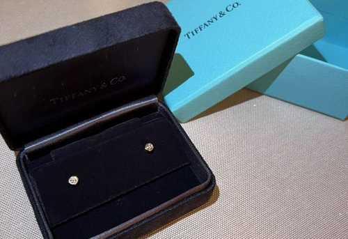 Tiffany & Co новые серьги золото с бриллиантами