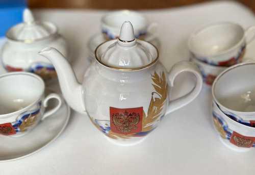 Сервиз чайный подарочный с гербом РФ