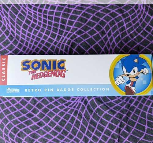 Sonic the hedgehog retro pin badge collection