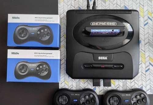 Sega mega drive 2 + flash cartridge + 2 геймпада