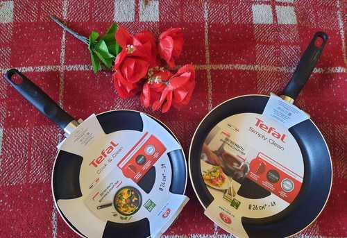 Новые сковороды Tefal 24 см,Tefal 26 см антипригар