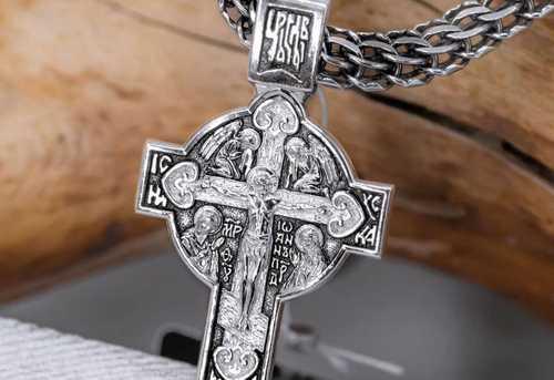 Крест из серебра средний.Православный крест из сер