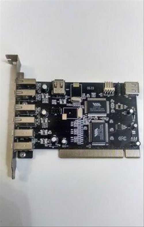 PCI контроллер на 4хusb порта + 2xieee 1394 порта