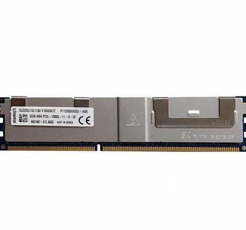 32GB 4RX4 PC3L-12800L-11-12-C0 Kingston SL32D3L16L