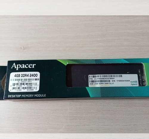 Оперативная память Apacer ddr4 4gb 2400