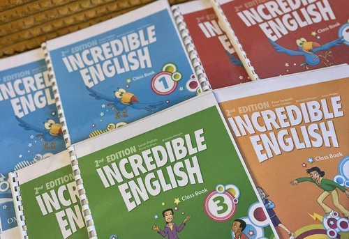 Учебник и тетрадь Incredible english 1, 2, 3, 4