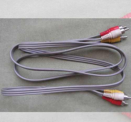 Кабель межблочный 3 RCA - 3 RCA, 1,5 м (тюльпаны)