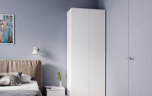 Шкаф двухдверный 0.8м белый новый IKEA-стиль
